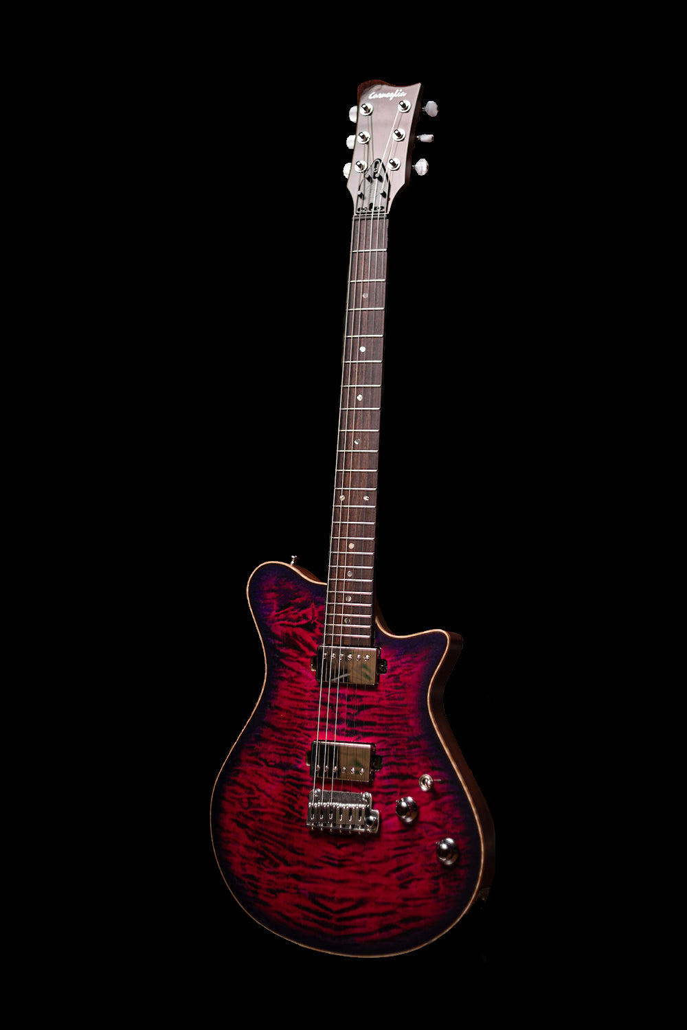 Carneglia Sublime Flame Maple Top Electric Guitar - Magenta Burst Meta ...